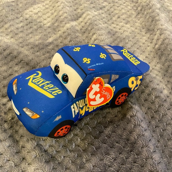 Disney | Toys | Nwt Rare Disneys Cars Lightning Mcqueen Stuffed Car ...